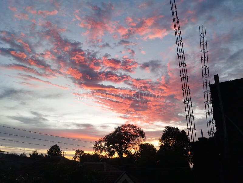 The Sky in the Afternoon and into the Evening is Very Beautiful Stock ...