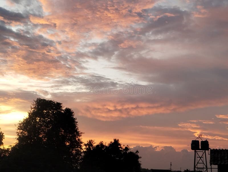 The Sky in the Afternoon and into the Evening is Very Beautiful Stock ...