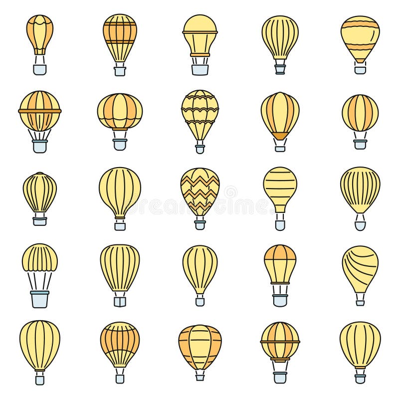 Sky Air Balloon Icons Set Vector Color Stock Vector - Illustration of ... Sky Air Balloon Icons Set Vector Color Stock Vector - Illustration of ...
