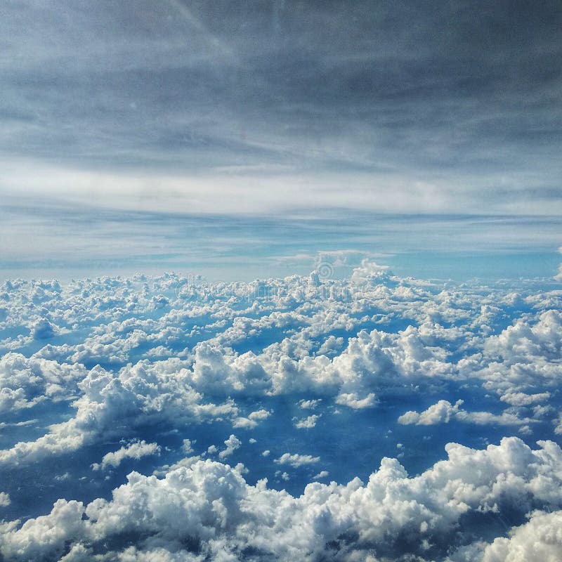 Sky from an Airplane View Afternoon Day Stock Photo - Image of view ...