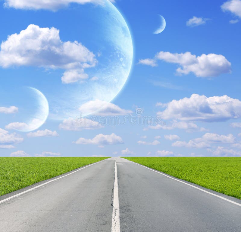 Sky in alien planet stock photo. Image of illusion, fantasy - 13020574