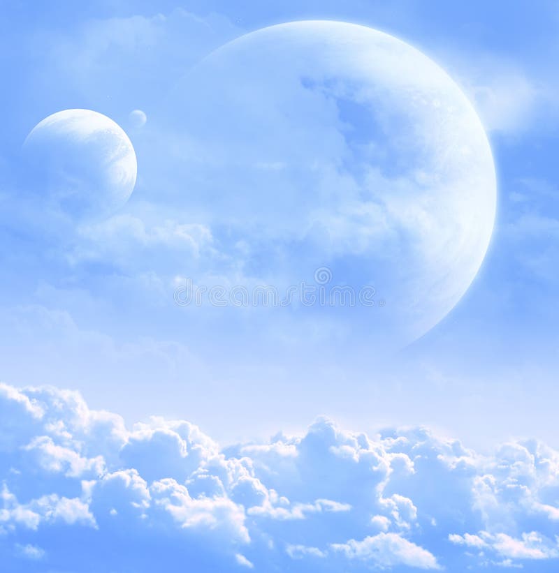 Sky in alien planet stock illustration. Illustration of nature - 11327400