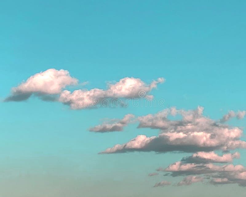 Sky Azure Turquoise Colors, Clouds in the Blue Sky. Stock Photo - Image ...