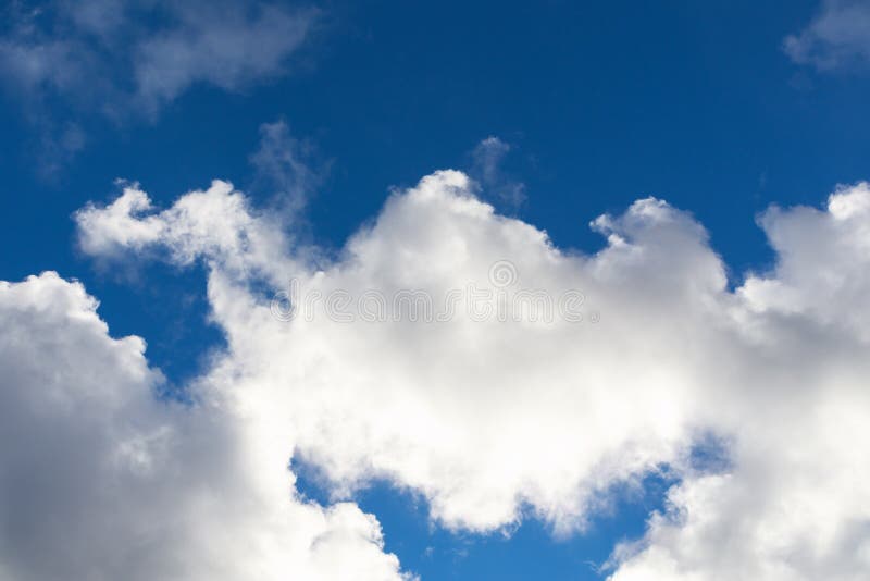 Sky Background with a Big White Cloud. Cloudy Sky Background Stock ...