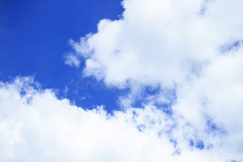 Sky Background with Clouds, Blue Sky in Cold Weather, Vibrational Focus ...