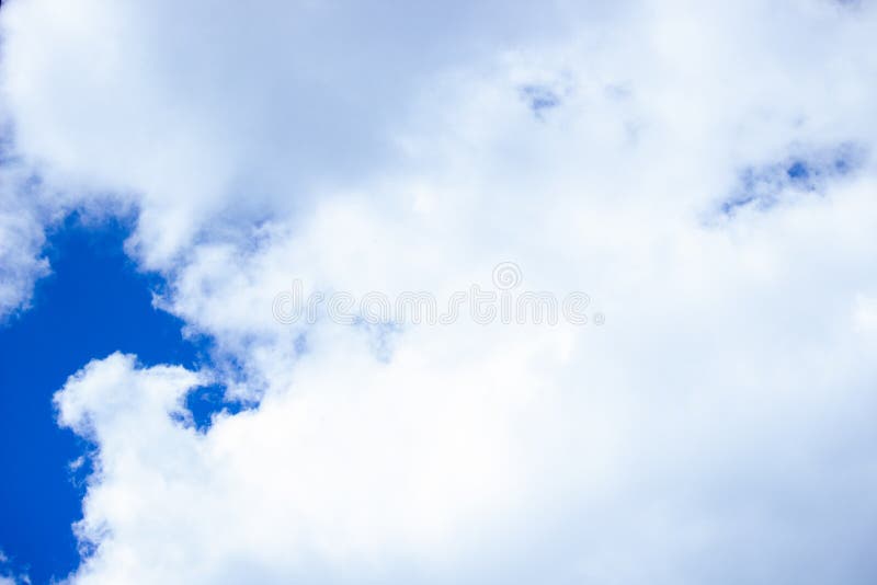 Sky Background with Clouds, Blue Sky in Cold Weather, Vibrational Focus ...