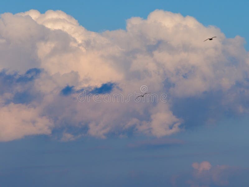 Dramatic Sunset Sky with Heavy Cumulus Clouds. Stock Image - Image of ...