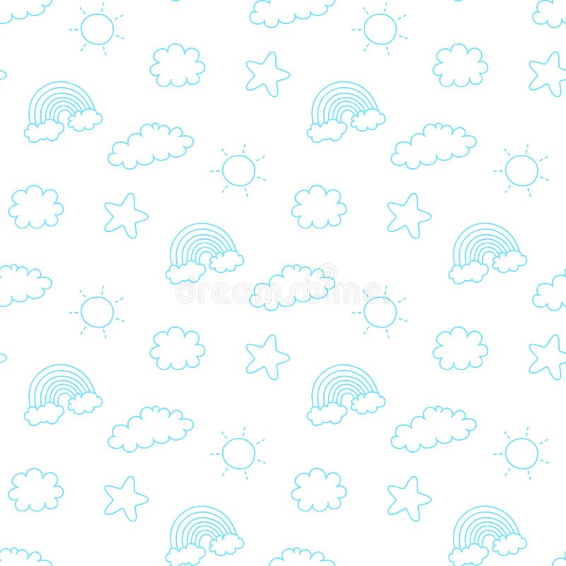 Seamless Sky Pattern and Background Vector Illustration Stock Vector ...