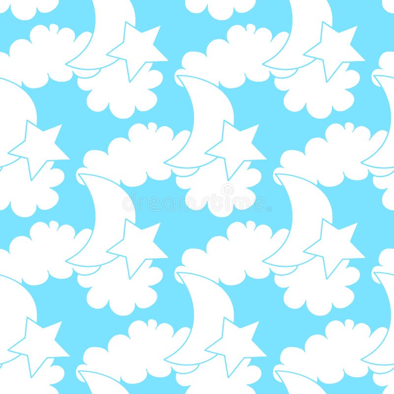 Seamless Sky Pattern and Background Vector Illustration Stock Vector ...