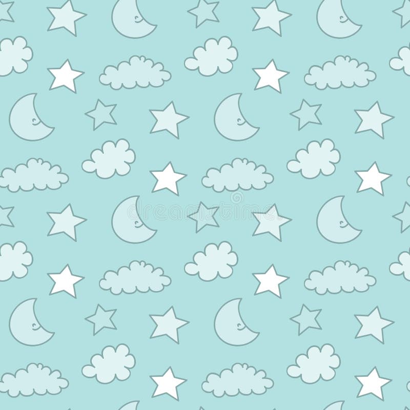 Seamless Sky Pattern and Background Vector Illustration Stock Vector ...