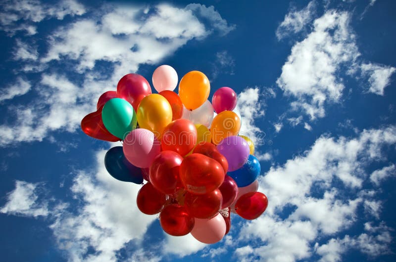 Sky balloons stock image. Image of coast, heaven, orange - 18624775