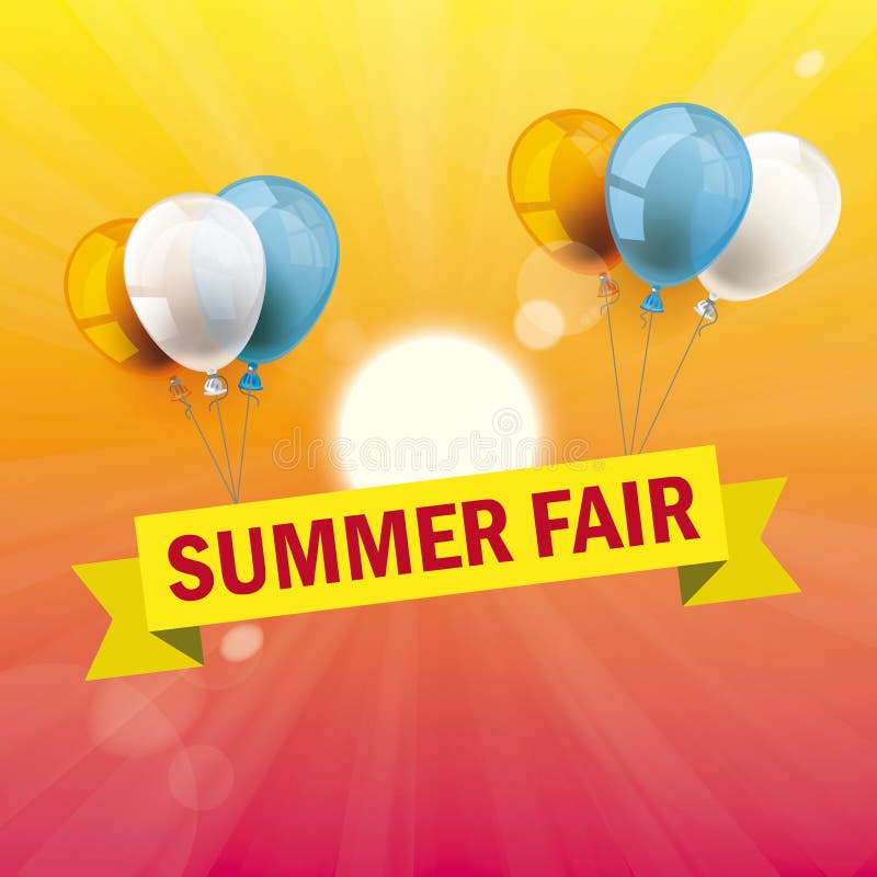 Summer Fun Fair Poster, Banner, Brochure. Amusement Park Characters ...