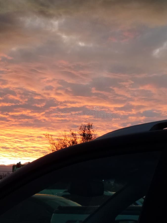 The sky stock image. Image of colored, peach, evening - 128727021