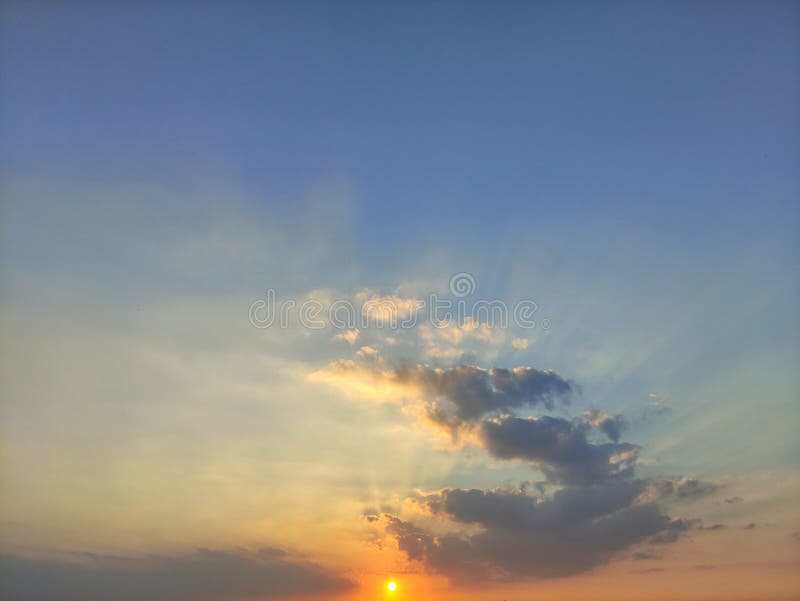 The Sky with Beautiful Sunrise Clouds in the Morning Stock Photo ...