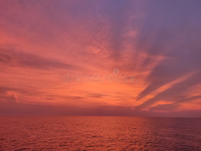 Sky Became Red without Sunset Stock Photo - Image of sunset: 295984470