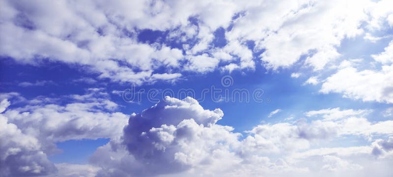 The Sky Beyond the Clouds Was a Bright Blue. Stock Photo - Image of ...