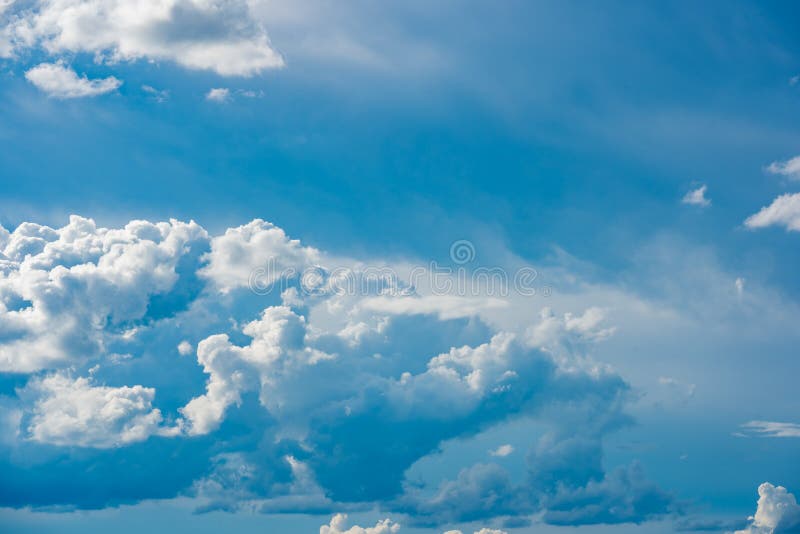 Sky Blue or Azure Sky and Clouds is Bright White Background. Stock ...