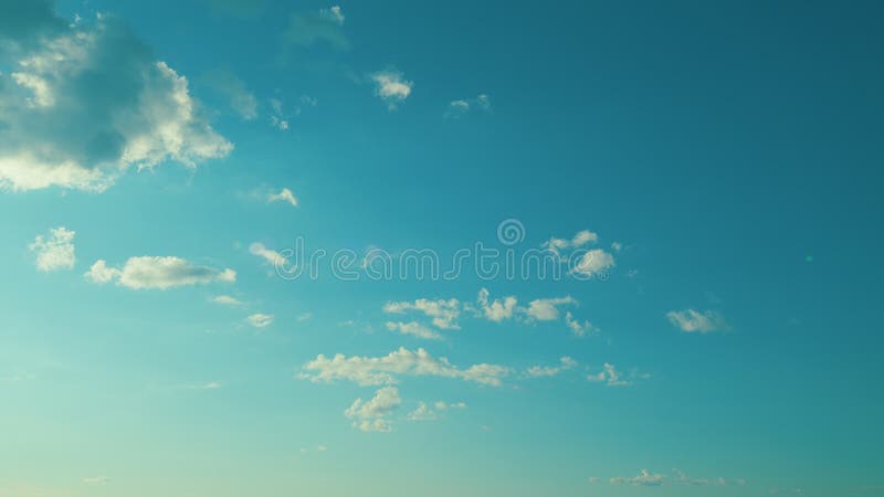 Sky Blue or Azure Sky and Clouds. Soft White Clouds on Pastel Blue Sky ...