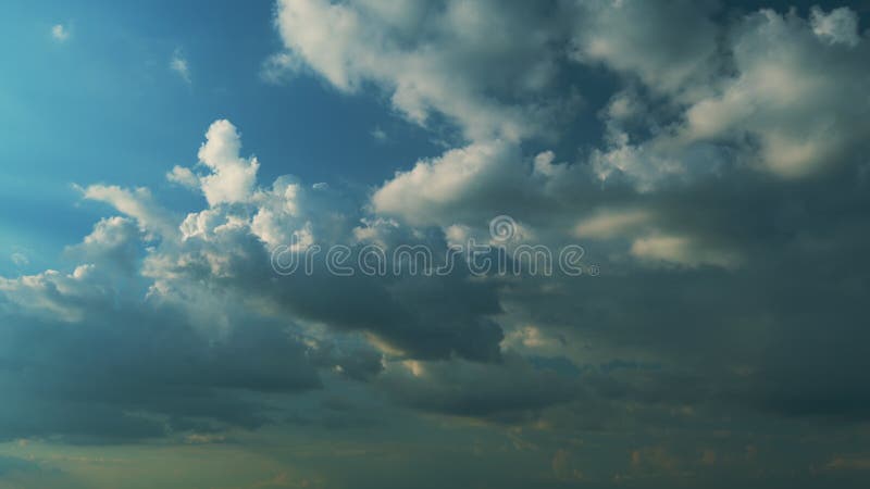 Sky Blue or Azure Sky and Clouds is Bright Blue Background. Cloudscape ...