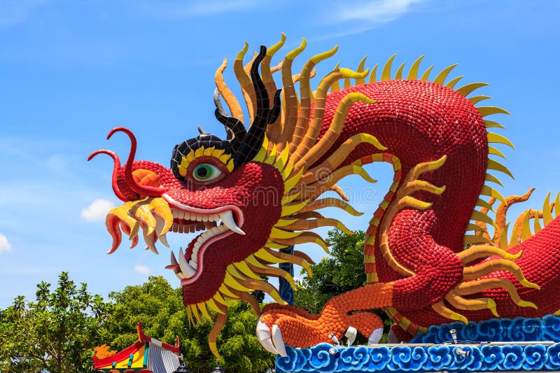 Beautiful Gold Dragon stock photo. Image of architect - 14385936