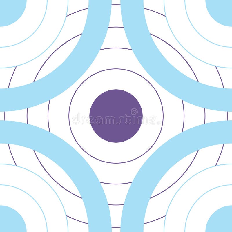 Sky Blue Color Circular Geometric Pattern Stock Illustration ...