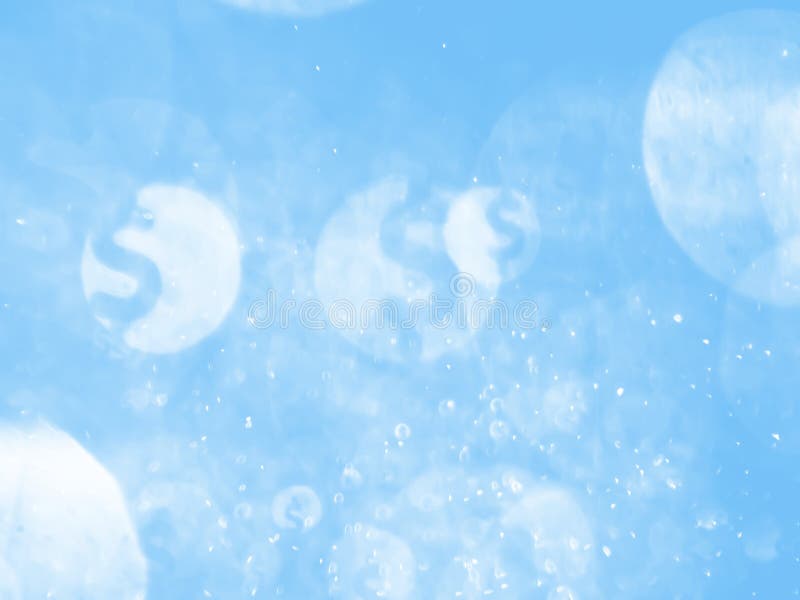 Sky Blue Color Dollar Bokeh Background and Texture Stock Illustration ...