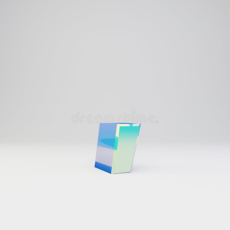 Sky Blue 3d Coma Symbol. Metal Font with Glossy Reflections and Shadow ...