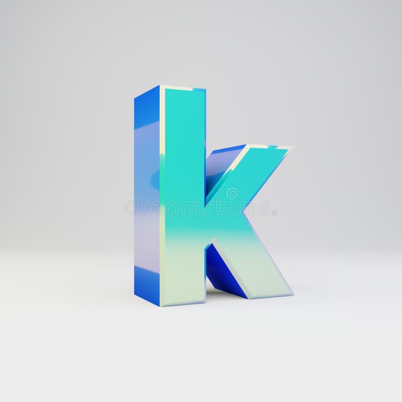 Letter K 3d Metal Isolated White Stock Illustrations – 387 Letter K 3d ...