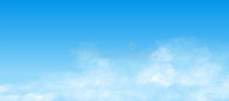 Sky Blue Horizon with Clouds and Clear Ocean Stock Vector ...