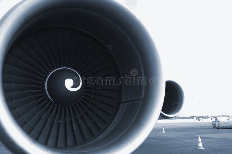 Sky-blue jet-engine stock image. Image of maintenance - 1657447