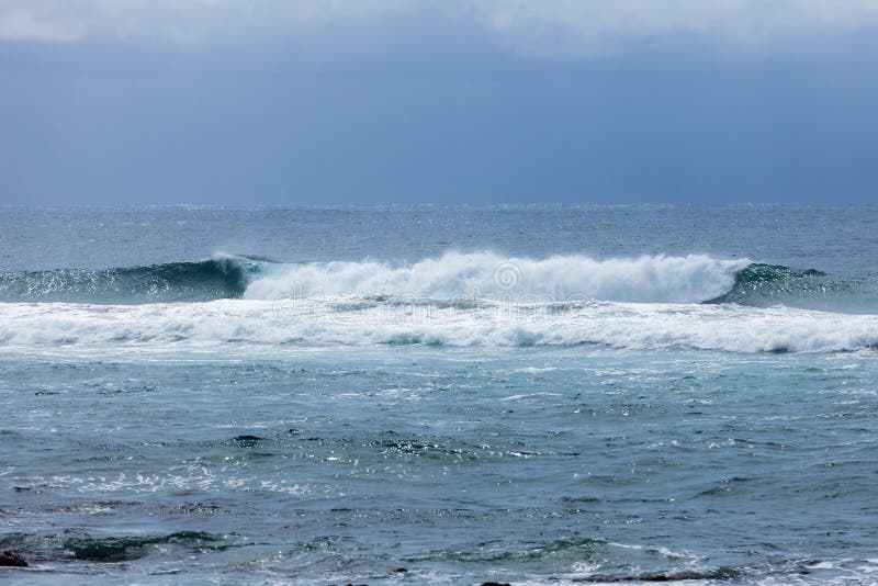 Sky and Blue Ocean Wave of South Africa. Stock Photo - Image of ...