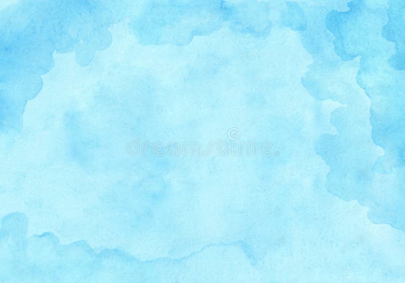 Sky Blue Rectangular Watercolor Gradient Background. Beautiful Abstract ...
