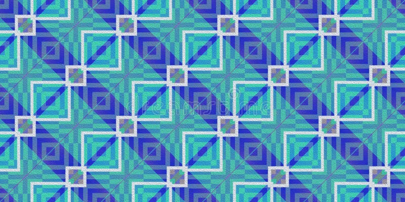 Sky Blue Seamless Modern Maya Pattern Stock Illustration - Illustration ...