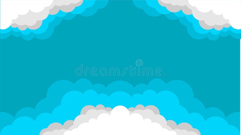 Sky with Blue Shadow Cloud on Blue Background Stock Vector ...