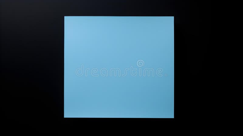Sky Blue Square Paper Note on a Black Background. Brainstorming ...