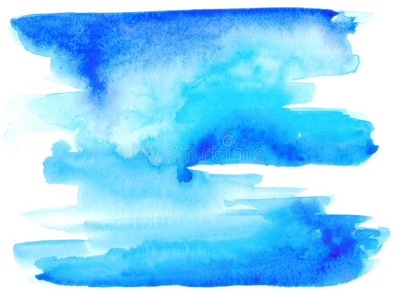 Sky Blue Watercolor Texture Paint Ink Abstract Background Stock ...