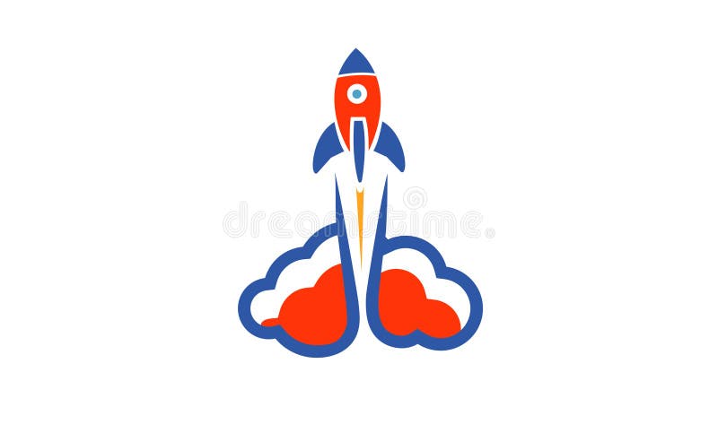Sky Booster Rocket Logo stock vector. Illustration of entertainment ...