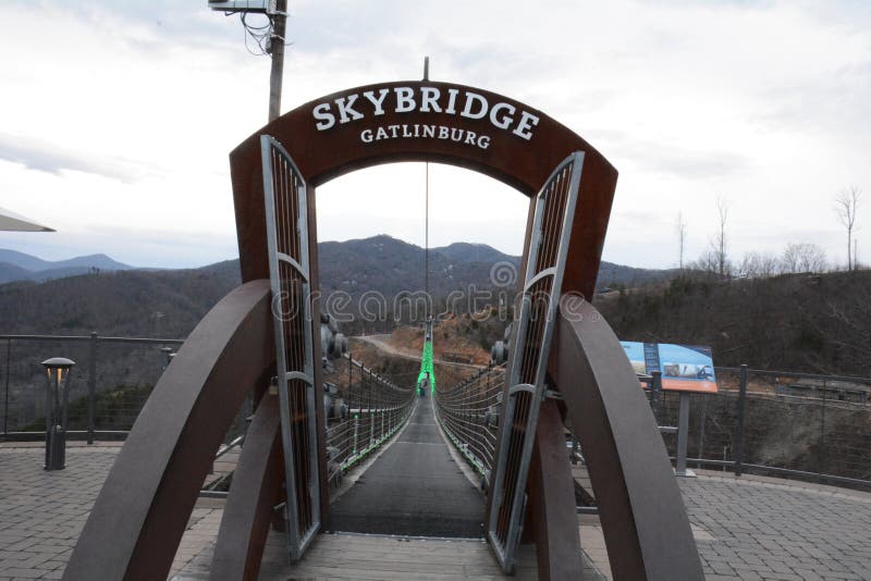 Sky Bridge in Gatlinburg, TN Editorial Stock Image - Image of arch ...