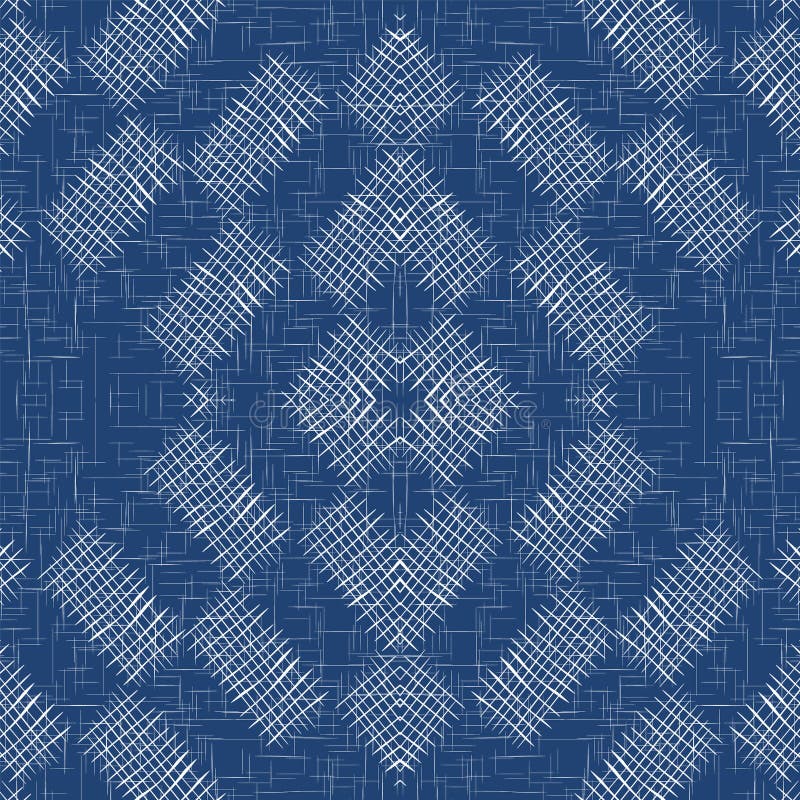 Sky Check Network Vector Seamless Pattern. Jeans Stock Vector ...