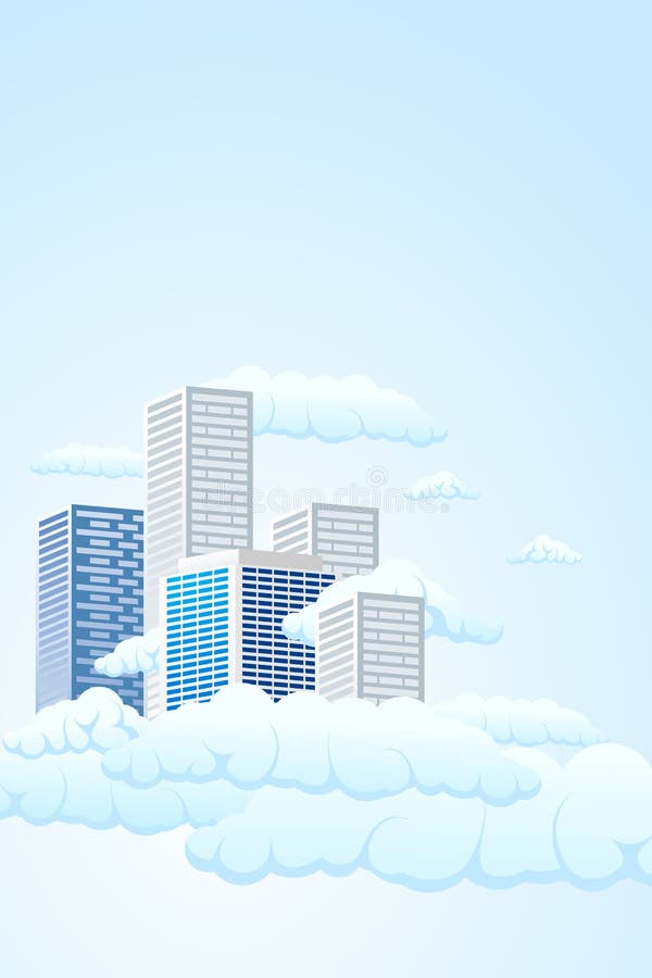 Sky city stock vector. Illustration of ckyscraper, vector - 5008514