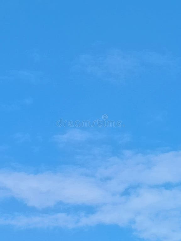 The Sky is Clear with Even Blue Gradations, Decorated with Soft White ...