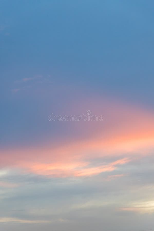 Sky and Cloud in Blue and Orange Gradient Colors. Colorful Smooth Sky ...