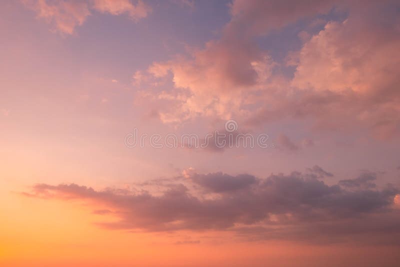 Sky and Cloud in Bright Rainbow Colors and Colorful Smooth Sky in Dusk ...