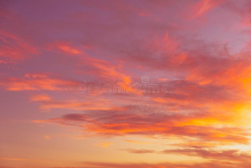 Sky and Cloud in Bright Rainbow Colors and Colorful Smooth Sky in Dusk ...