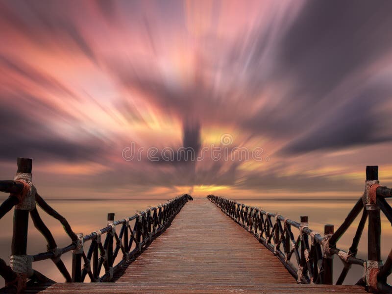 Sky, Cloud, Horizon, Sunrise Stock Image - Image of pier, calm: 102645319