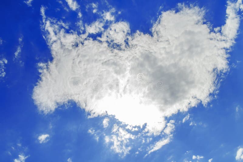 Sky and Cloud Like Soft Box with Sun Stock Image - Image of bright ...