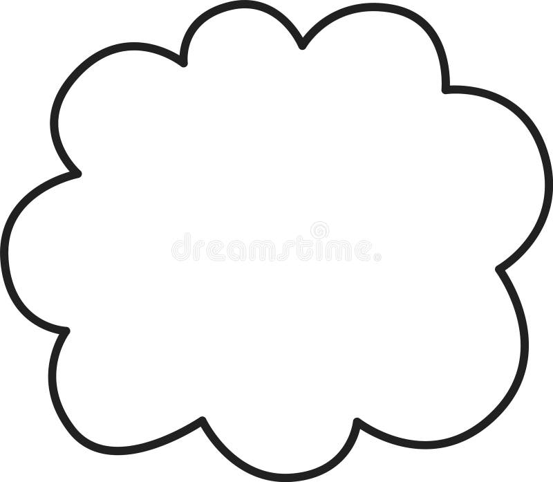 Sky Cloud Outline stock vector. Illustration of outline - 309465554
