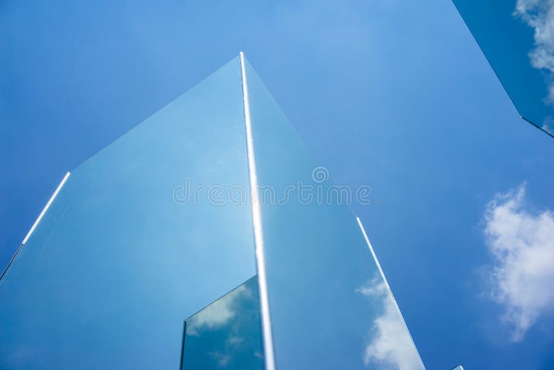 Sky Cloud Reflection on Mirror Stock Image - Image of glass, yallow ...