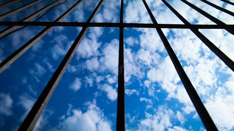 Sky and Cloud through Silhouette Window Frame Stock Image - Image of ...