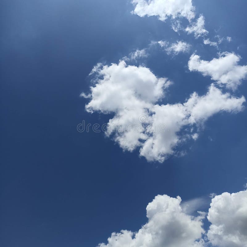 Sky Cloud Sunny Sunshine Above Blue Whitecloud Stock Image - Image of ...